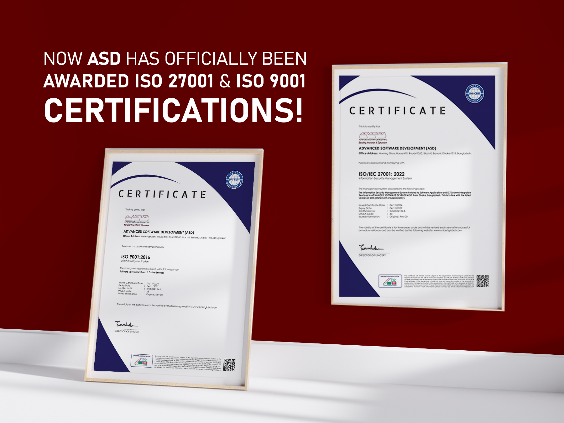 Advanced Software Development Achieves ISO 27001 and ISO 9001 ...